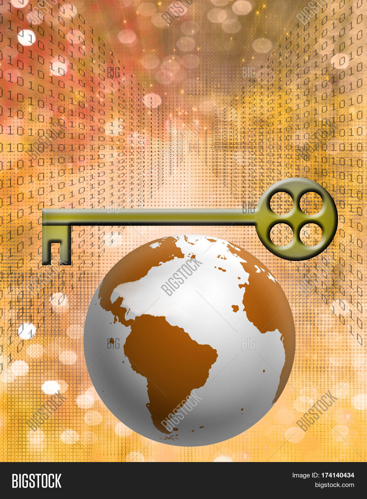 Earth Binary Code Key Image & Photo (Free Trial) | Bigstock
