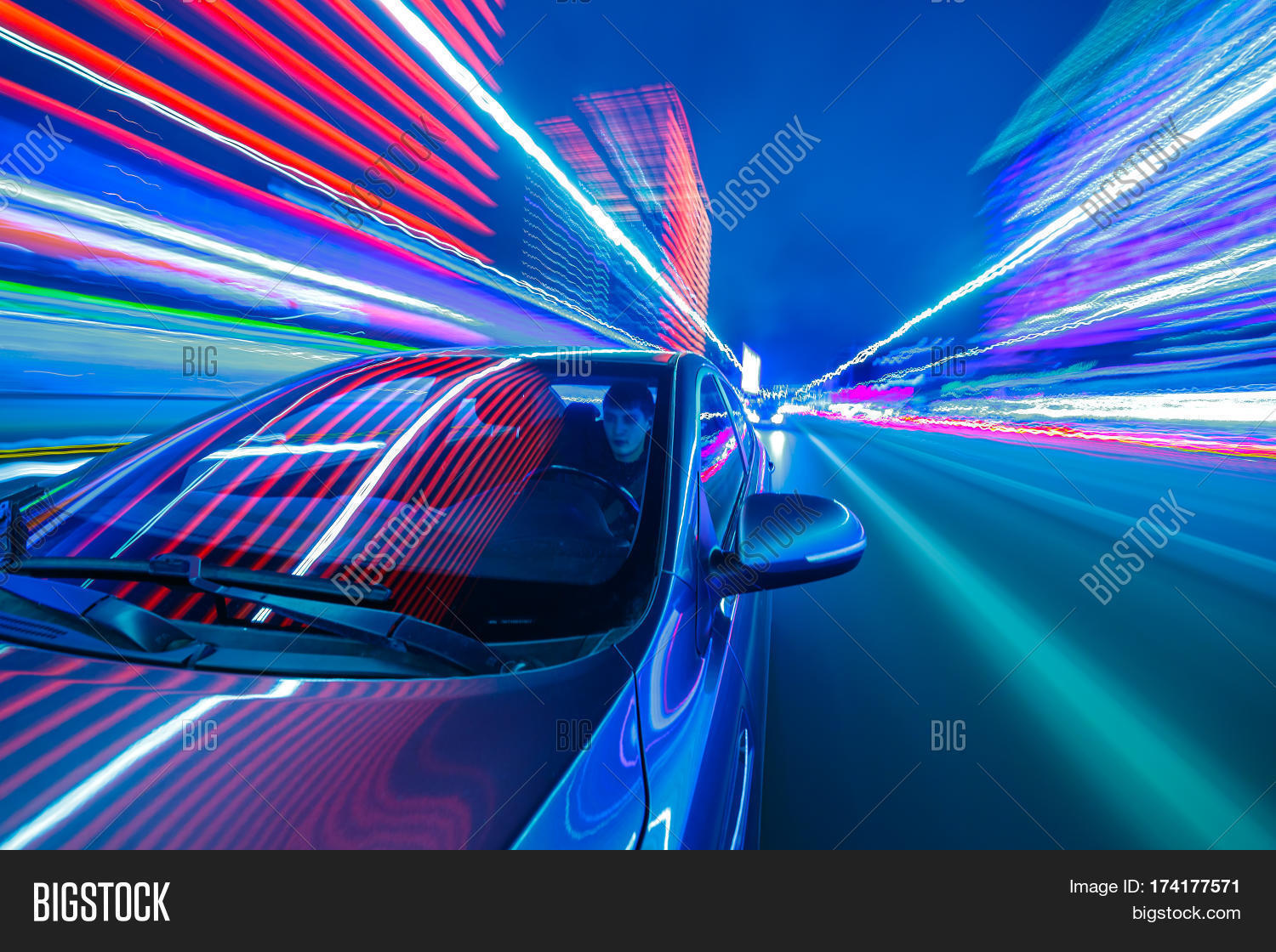 Night City Drive By Image & Photo (Free Trial) | Bigstock