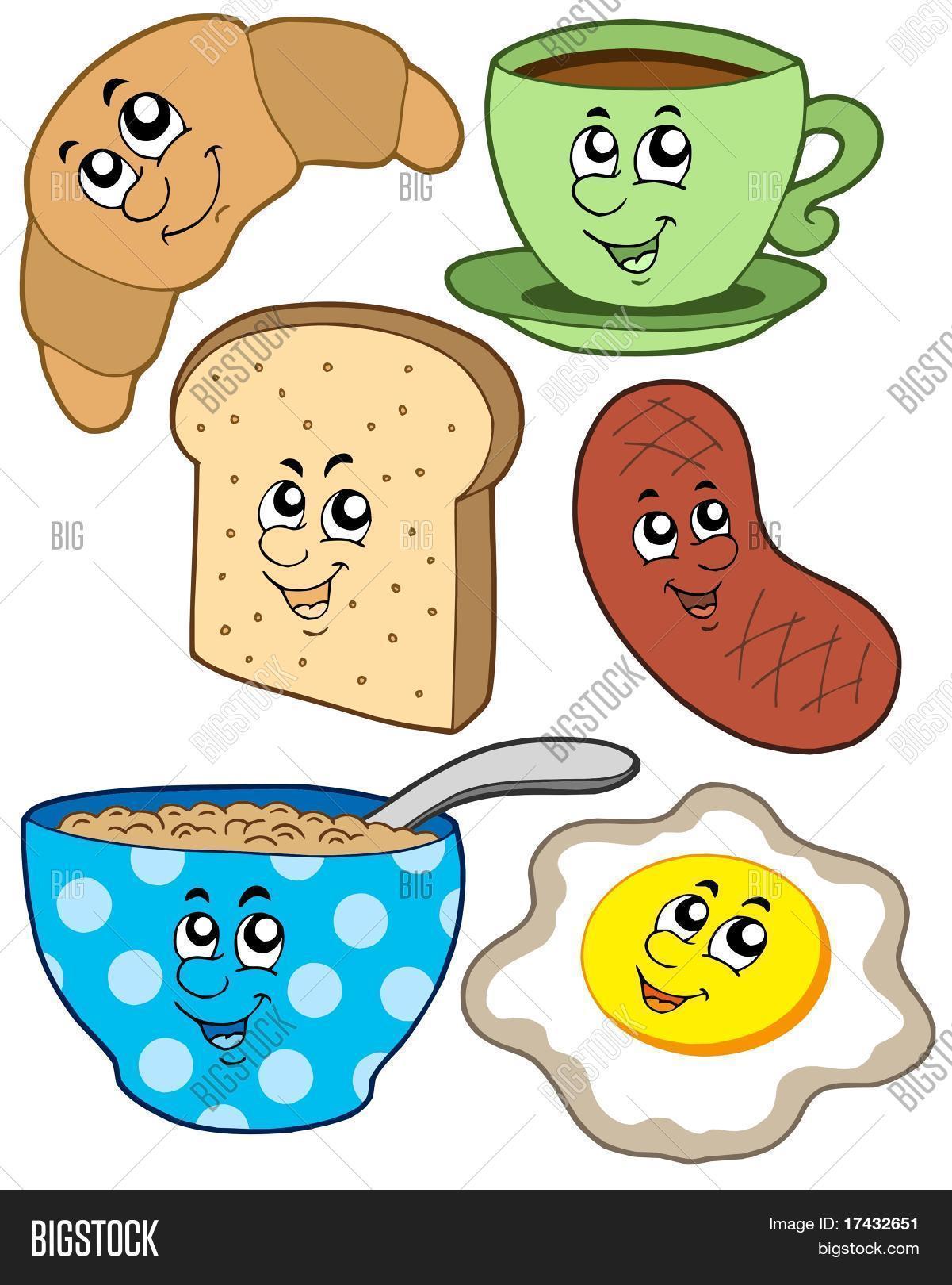 Cartoon Breakfast Vector & Photo (Free Trial) | Bigstock