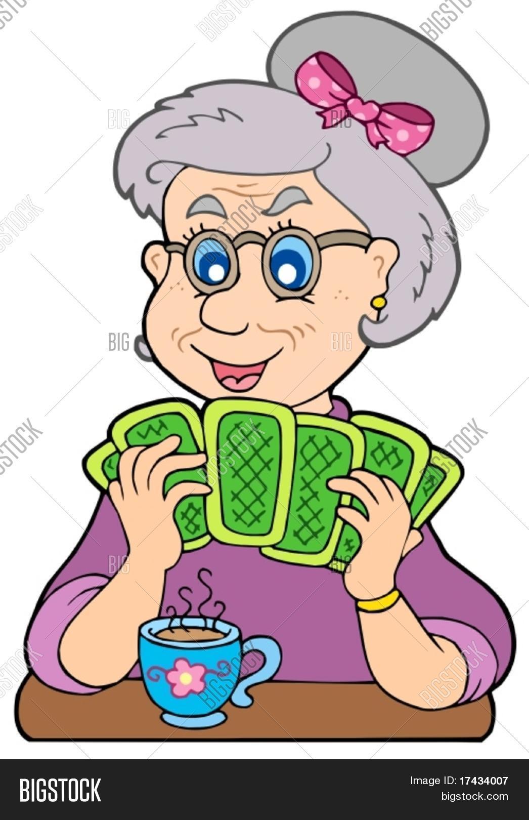 Old Lady Playing Vector & Photo (Free Trial) | Bigstock