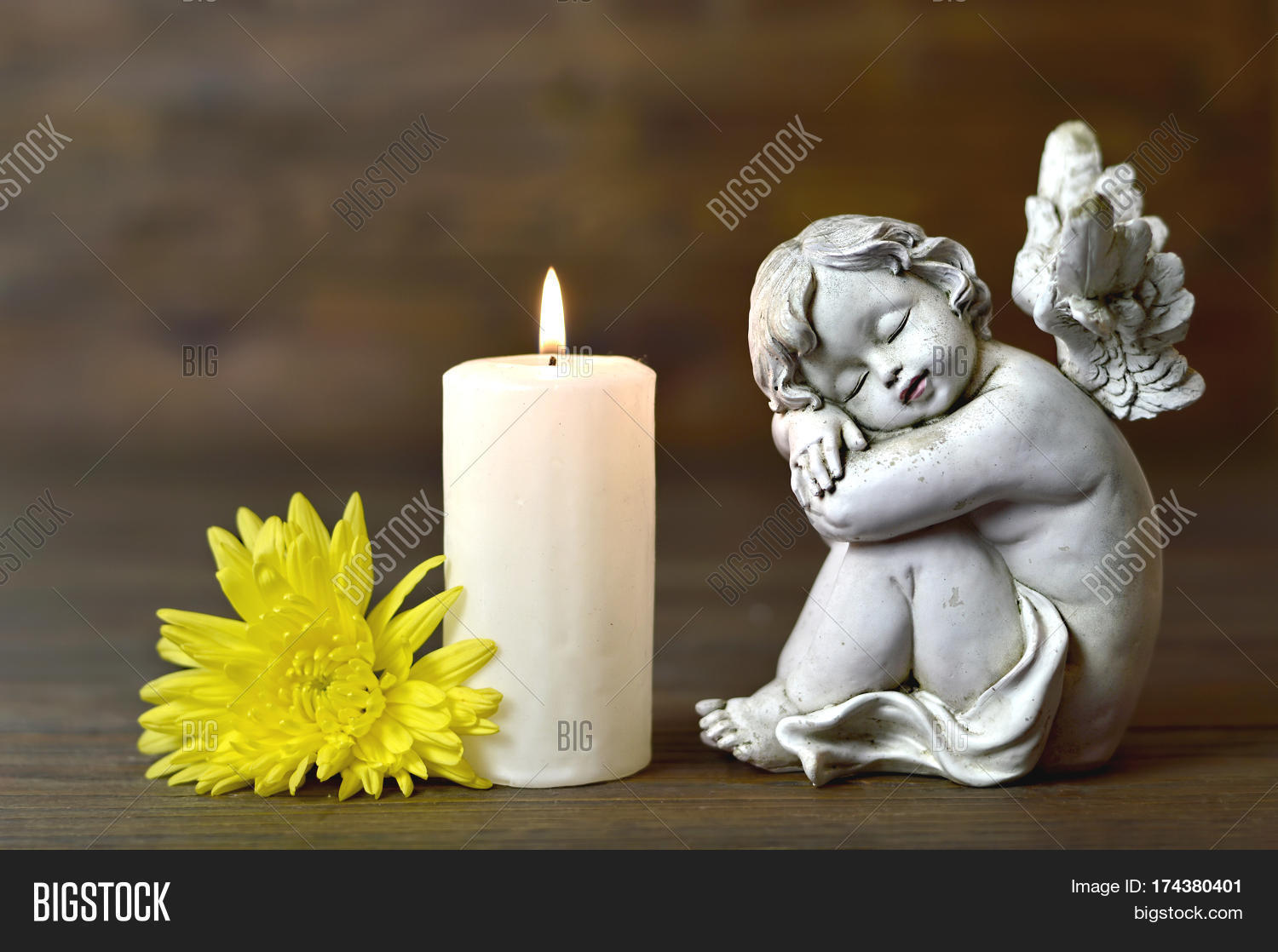 Angel Candle Flower On Image & Photo (Free Trial) | Bigstock