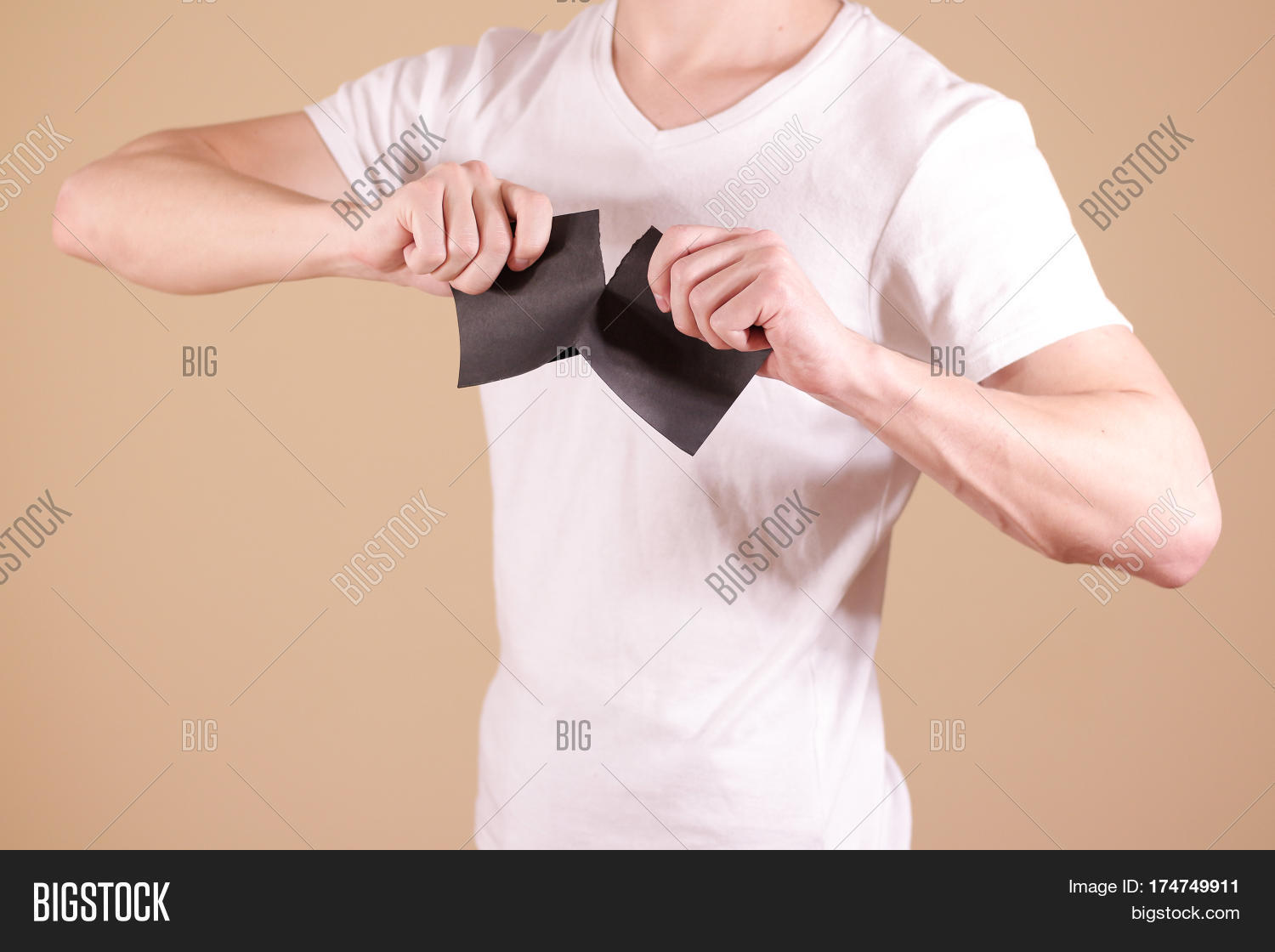 Man Tearing Piece Image & Photo (Free Trial) | Bigstock