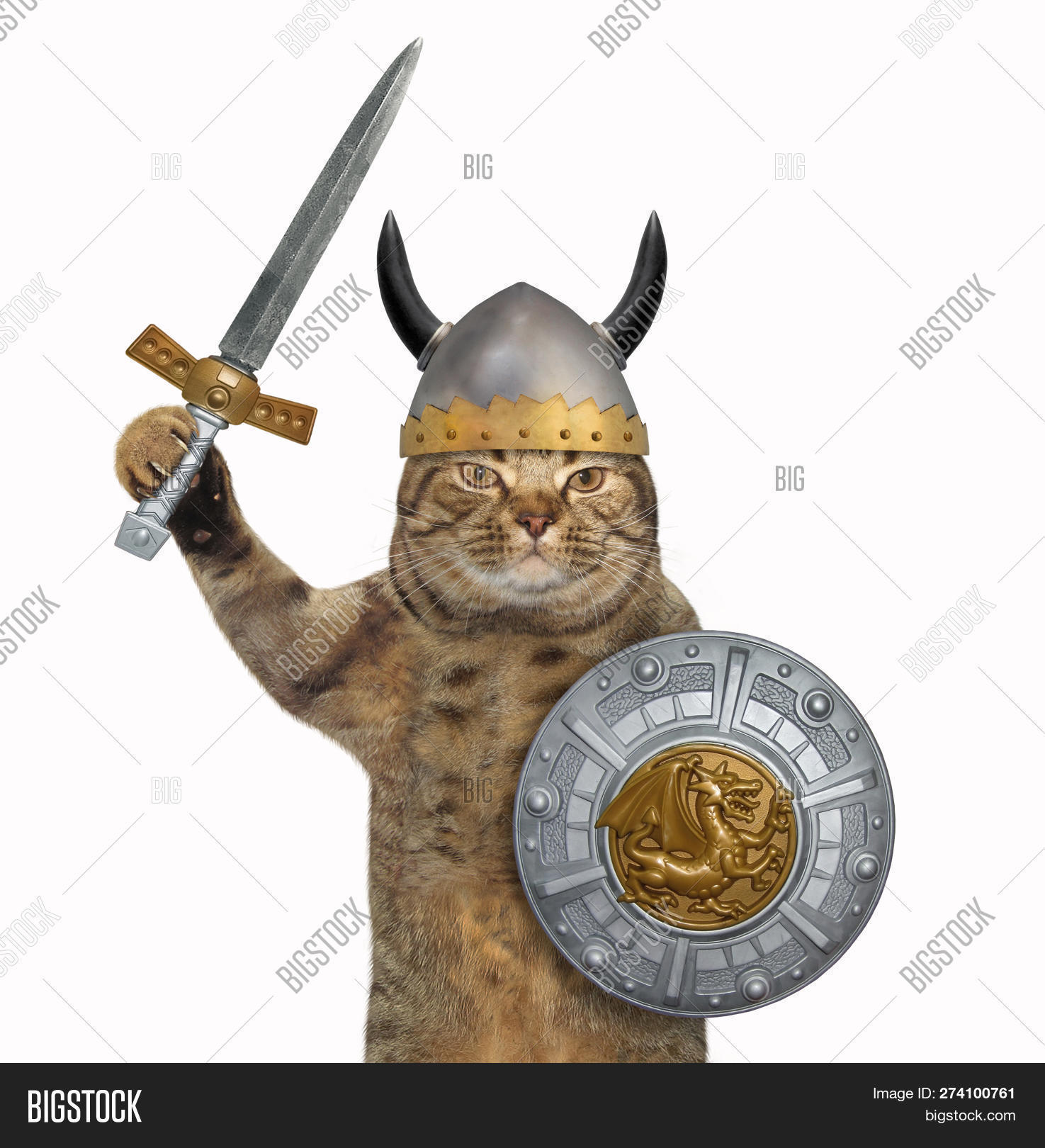 Cat Viking Helmet Image & Photo (Free Trial) | Bigstock