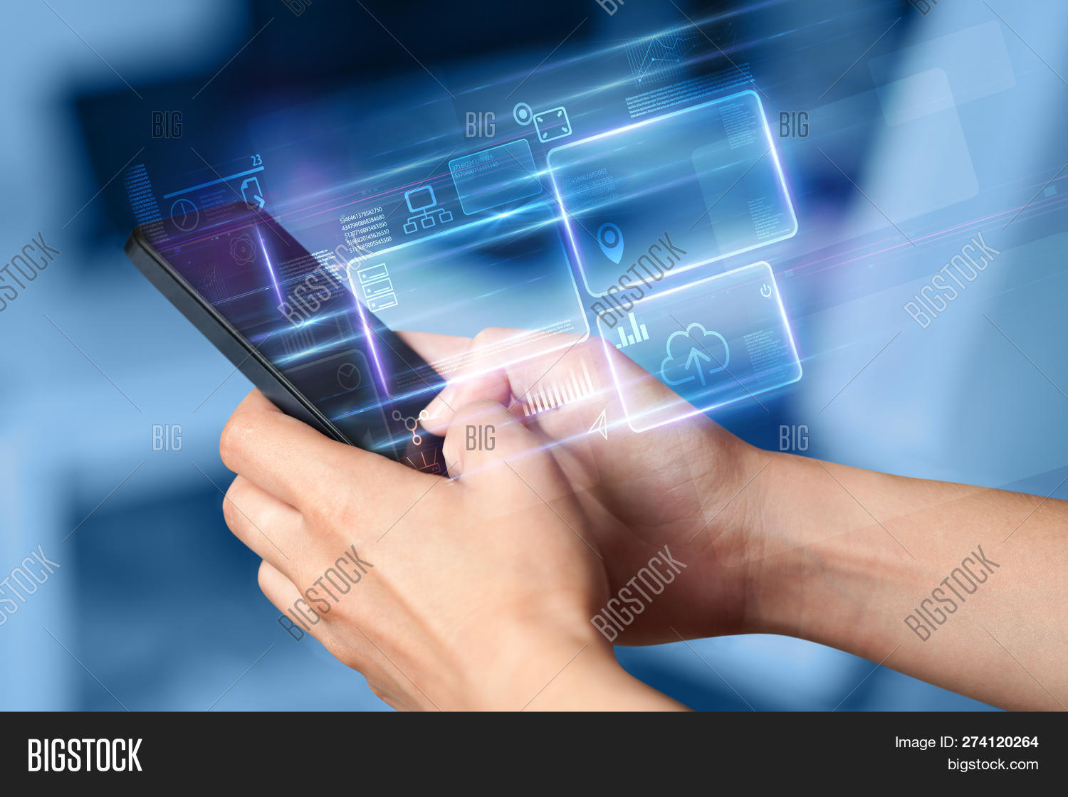 Hand Using Phone Image & Photo (Free Trial) | Bigstock