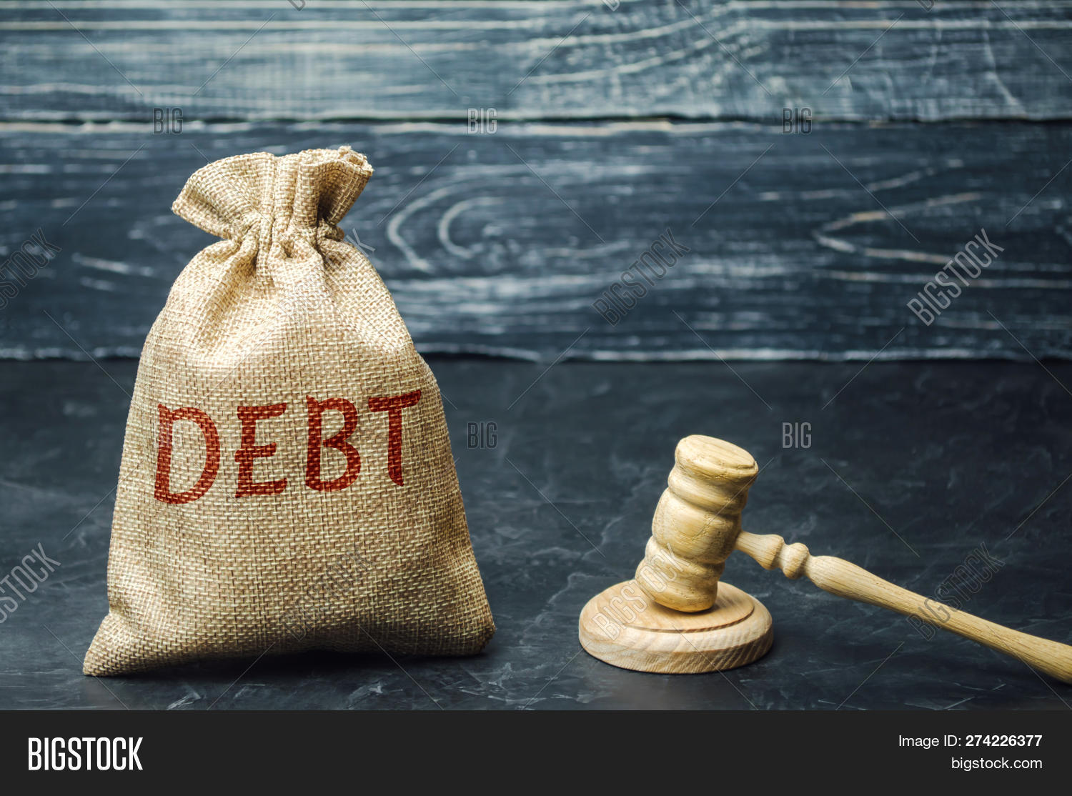 Bag Money Word Debt Image & Photo (Free Trial) | Bigstock