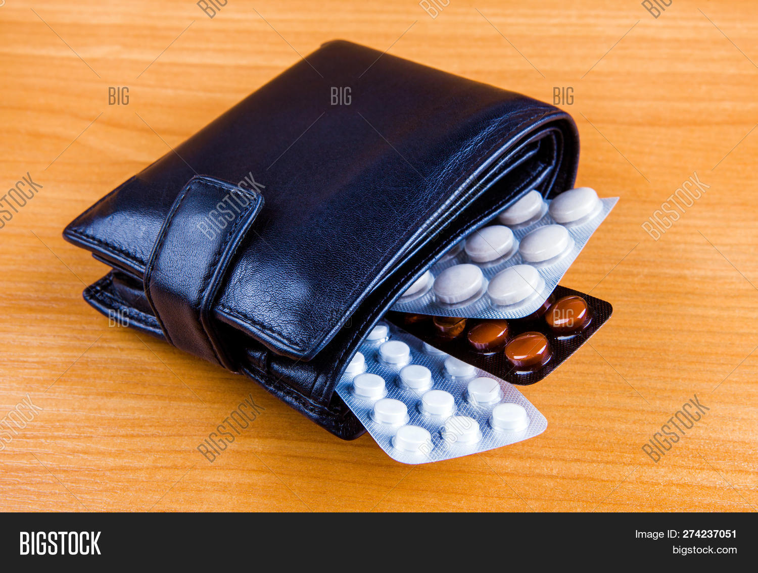 Pills Wallet On Table Image & Photo (Free Trial) | Bigstock