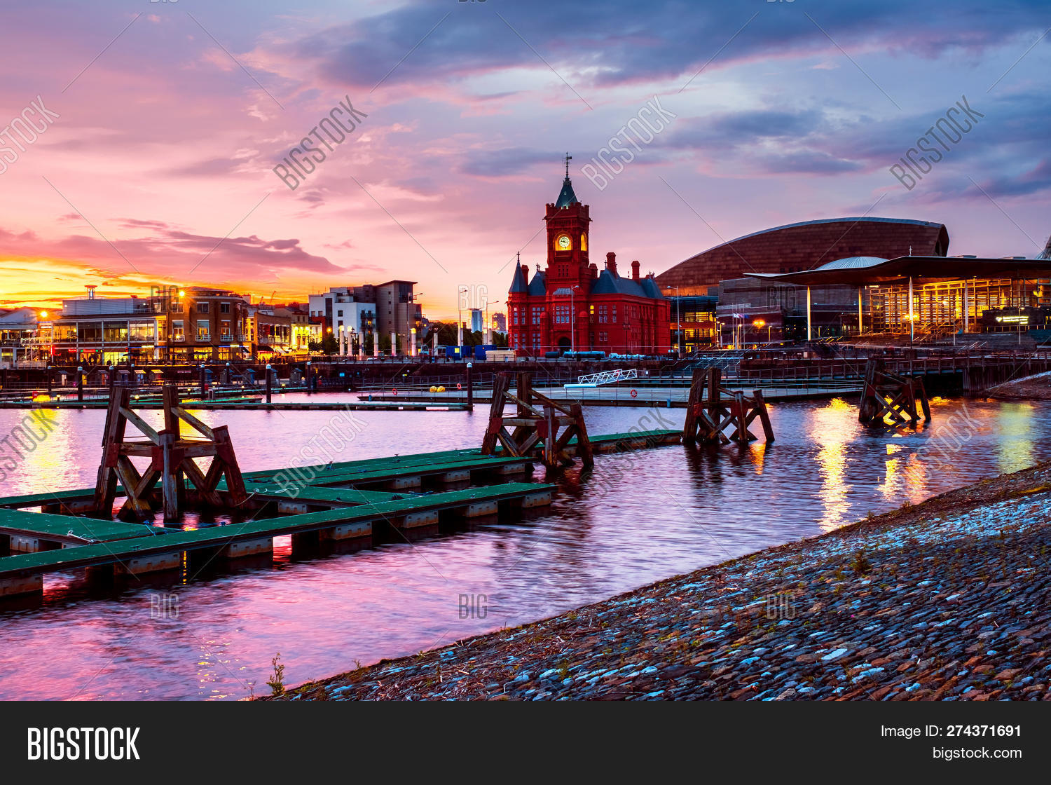 Waterfront Night Image & Photo (Free Trial) | Bigstock