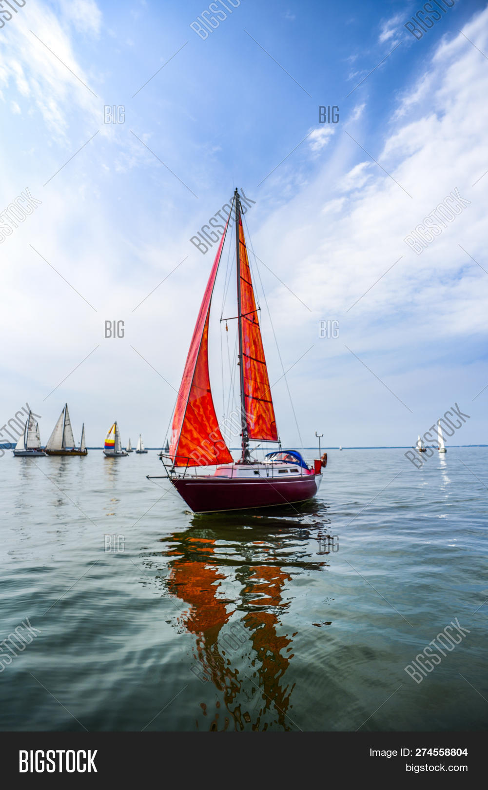Yacht Red Sails Image & Photo (Free Trial) | Bigstock