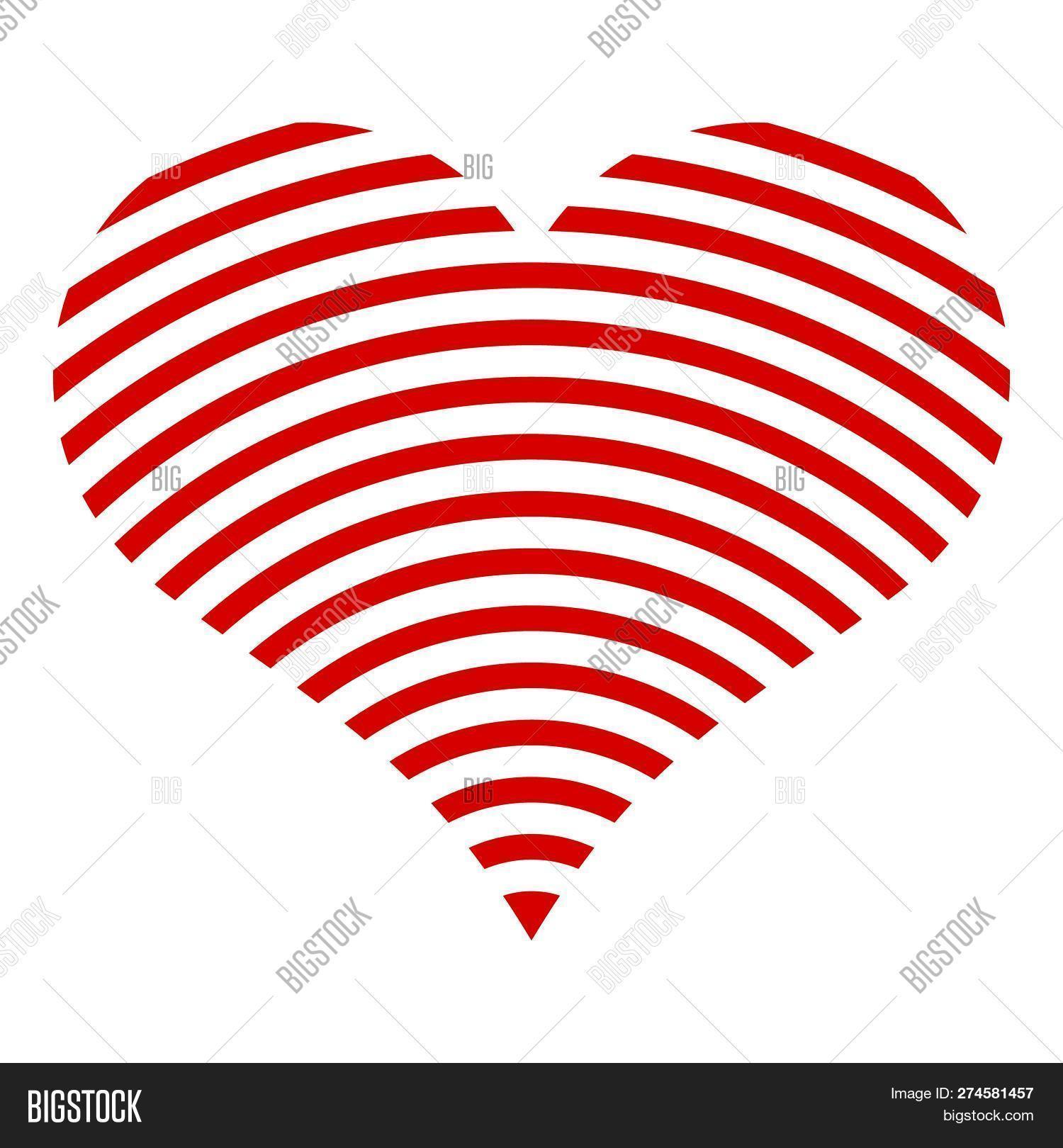 Wave Line Heart Icon. Image & Photo (Free Trial) | Bigstock