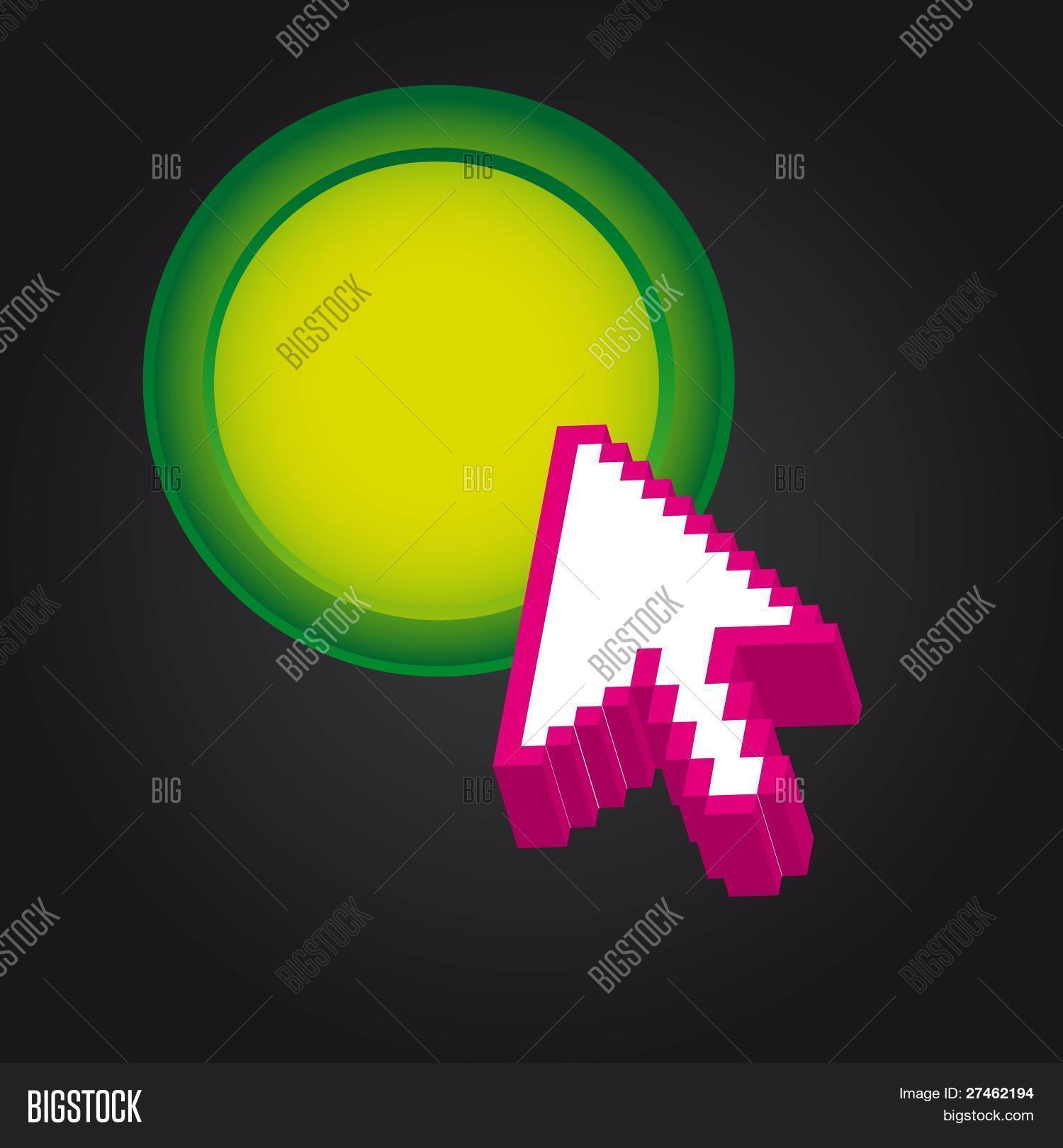Arrow Cursor Button Vector & Photo (Free Trial) | Bigstock