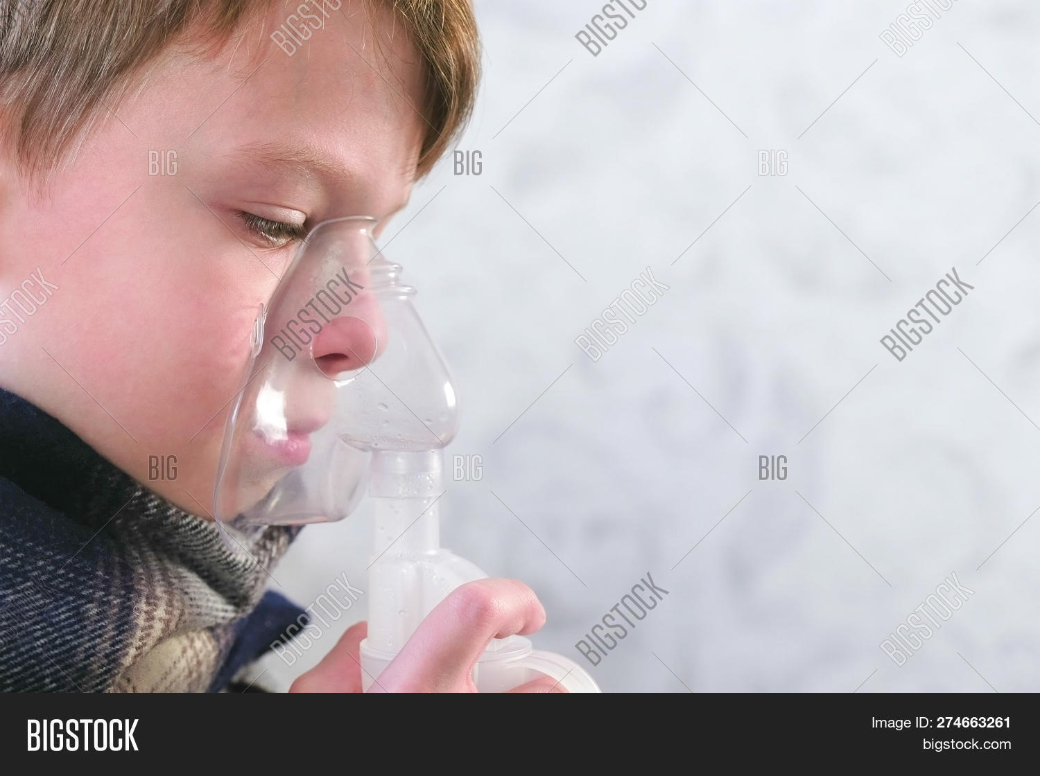 Sick Boy Inhaling Image & Photo (Free Trial) | Bigstock