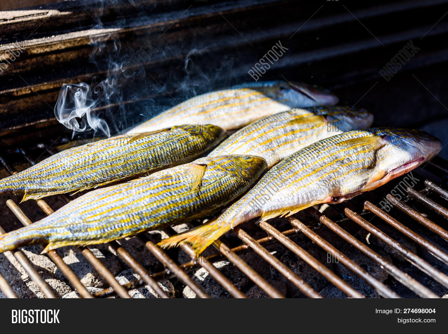 Grilling Fish On Bbq Image & Photo (Free Trial) | Bigstock