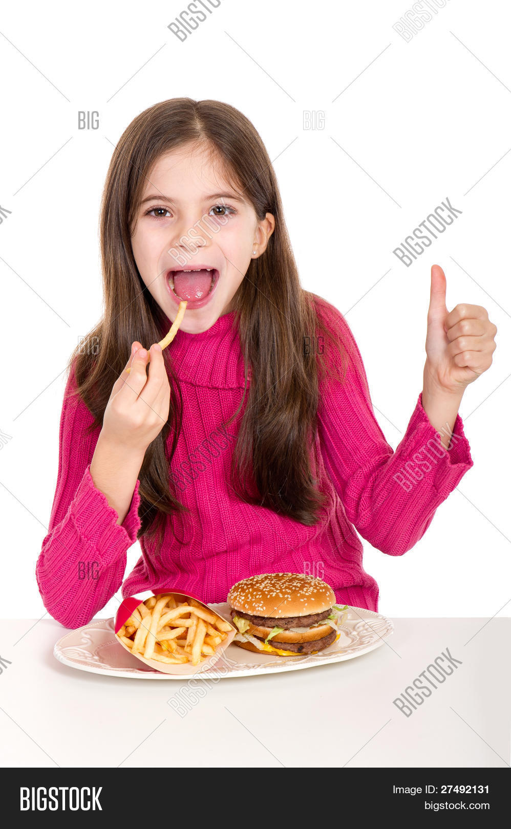 Little Girl Eating Image & Photo (Free Trial) | Bigstock