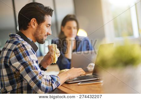Attractive Man Eating Image & Photo (Free Trial) | Bigstock