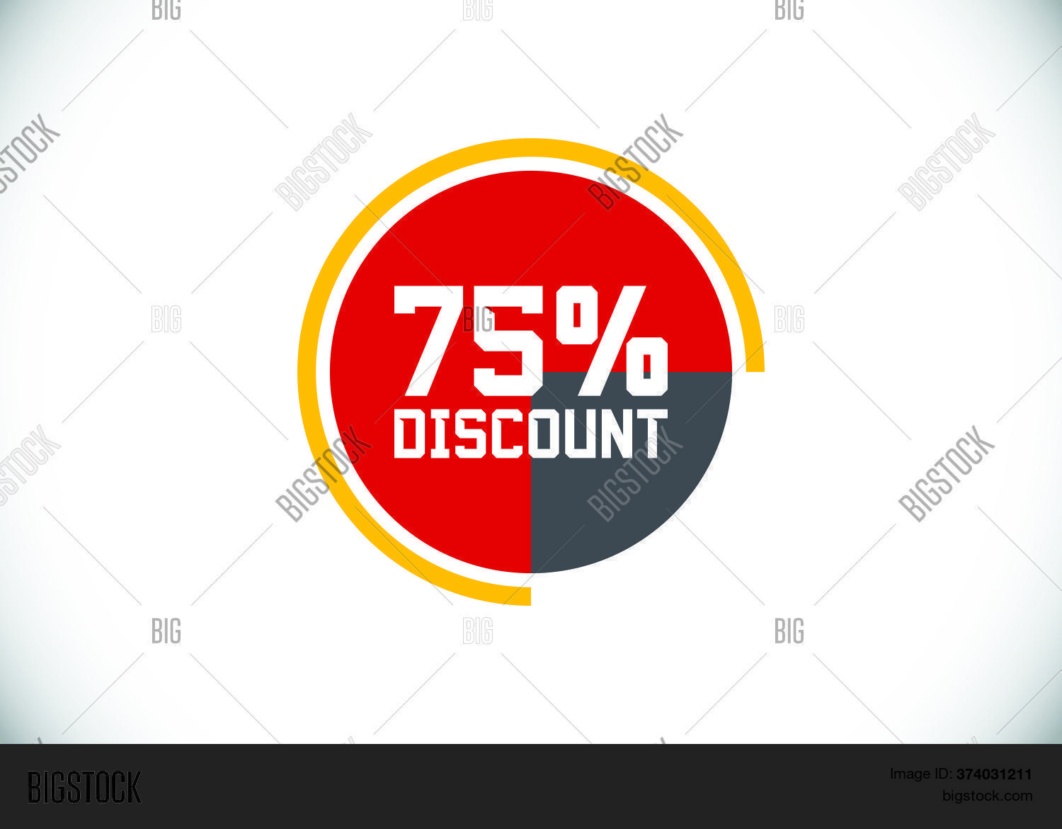 75% Off Discount Vector & Photo (Free Trial) | Bigstock