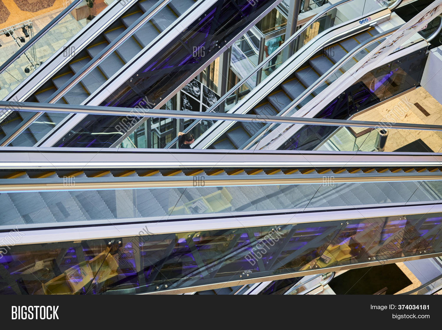 Crisscross Escalators Image & Photo (Free Trial) | Bigstock