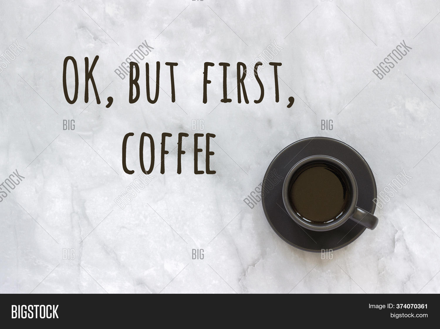 Ok, First Coffee Text Image & Photo (Free Trial) | Bigstock