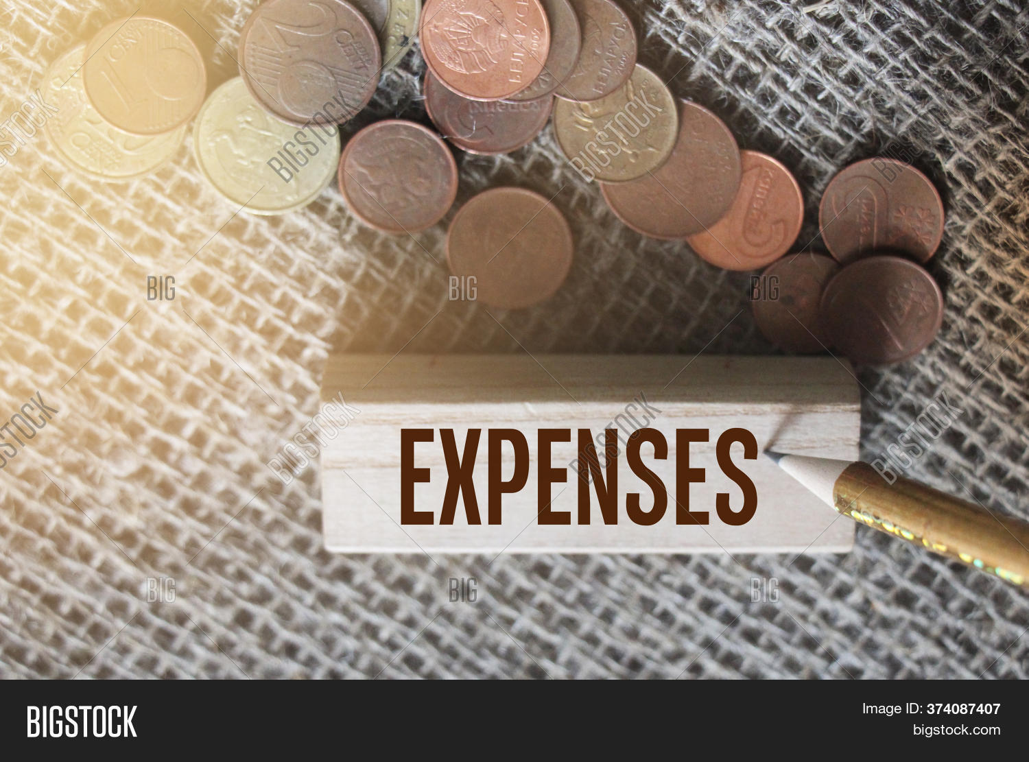 Expences Word On Image & Photo (Free Trial) | Bigstock