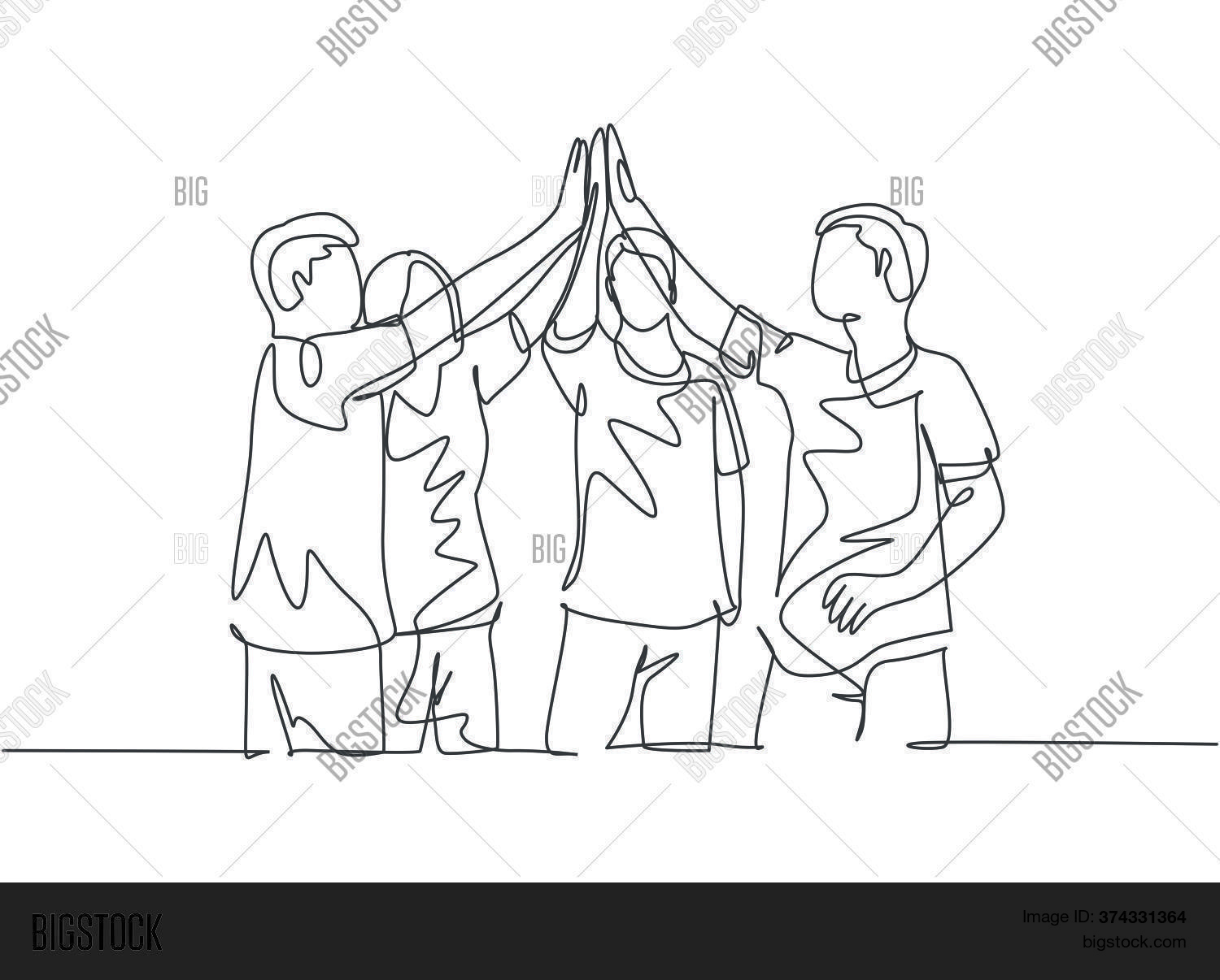 One Line Drawing Vector & Photo (Free Trial) | Bigstock