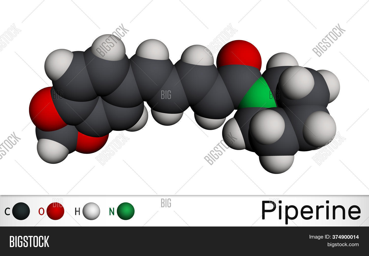 Piperine, C17h19no3 Image & Photo (Free Trial) | Bigstock