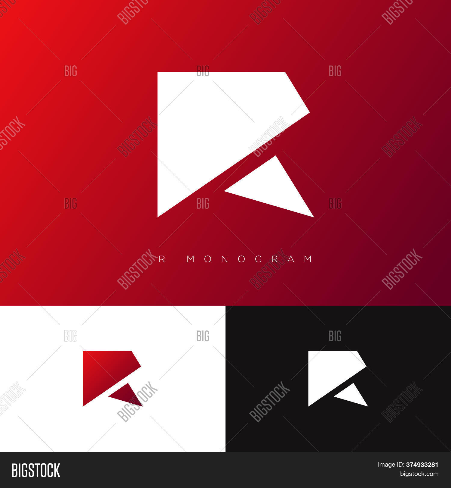 R Monogram. R Logo. Vector & Photo (Free Trial) | Bigstock