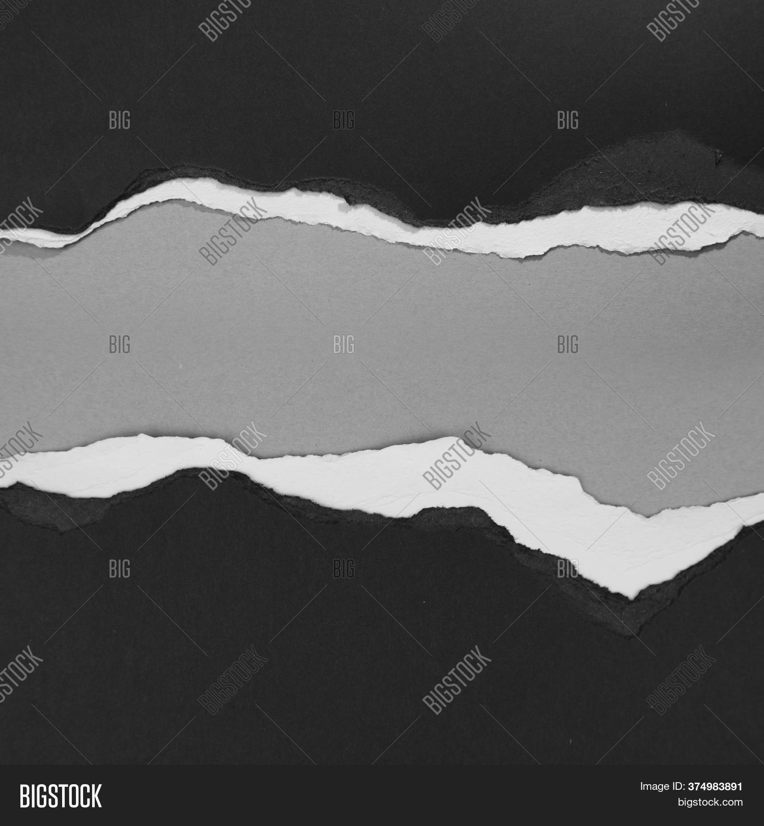 Ripped Paper On Grey Image & Photo (Free Trial) | Bigstock