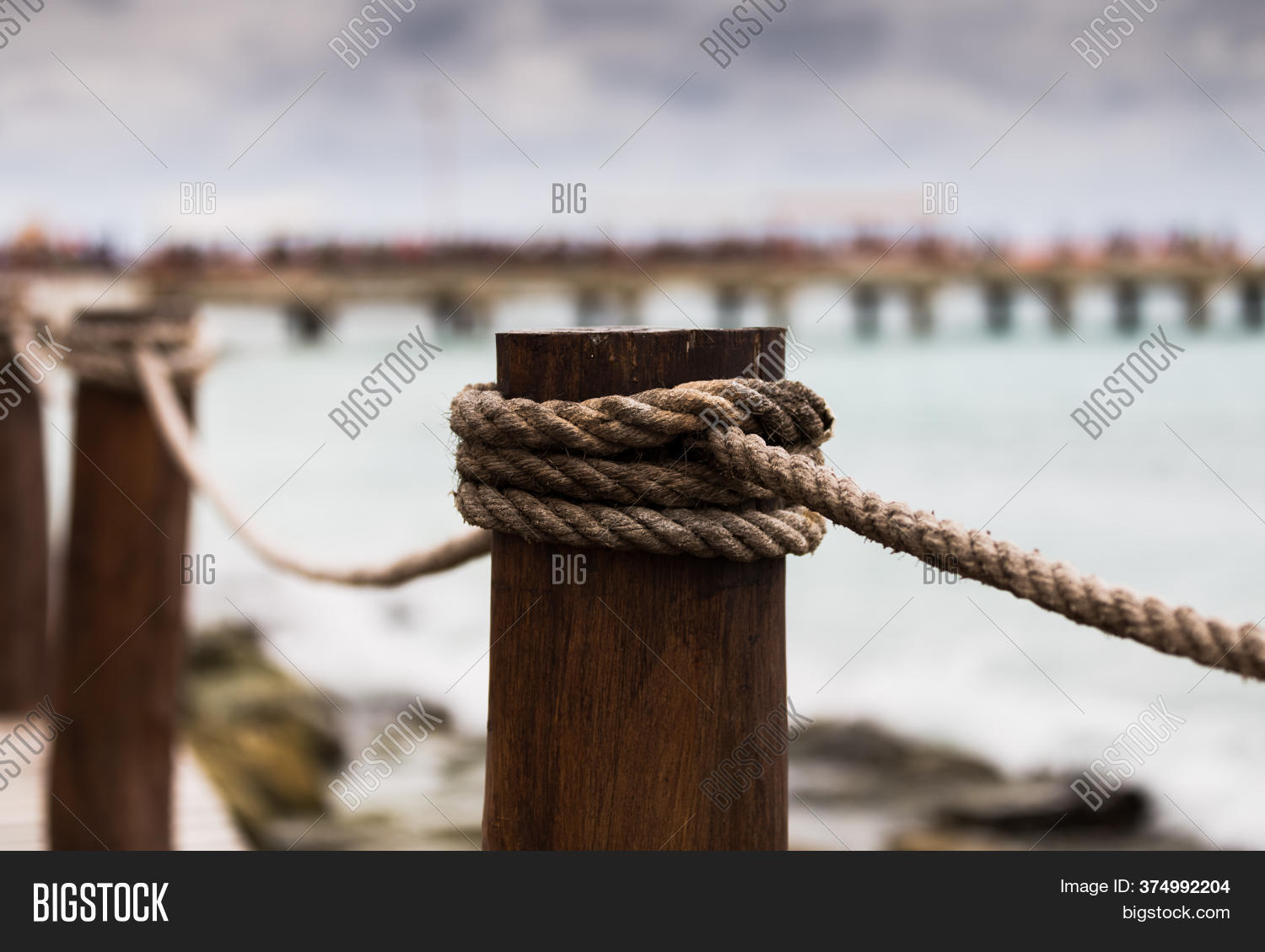 Pier Poles Ropes On Image & Photo (Free Trial) | Bigstock