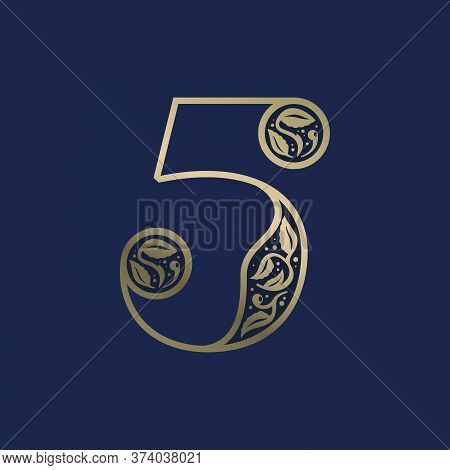 Vintage Number Five Vector & Photo (Free Trial) | Bigstock