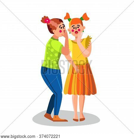 Girl Whispering Vector & Photo (Free Trial) | Bigstock