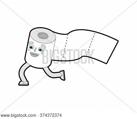 Toilet Roll Cartoon Vector & Photo (Free Trial) | Bigstock