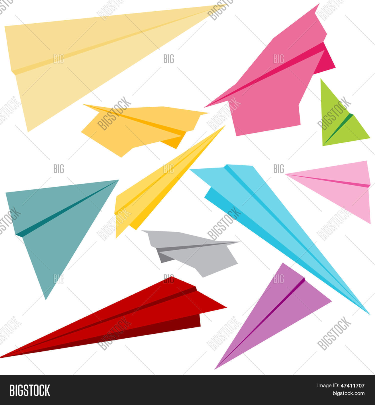Image Set 3d Paper Vector & Photo (Free Trial) | Bigstock