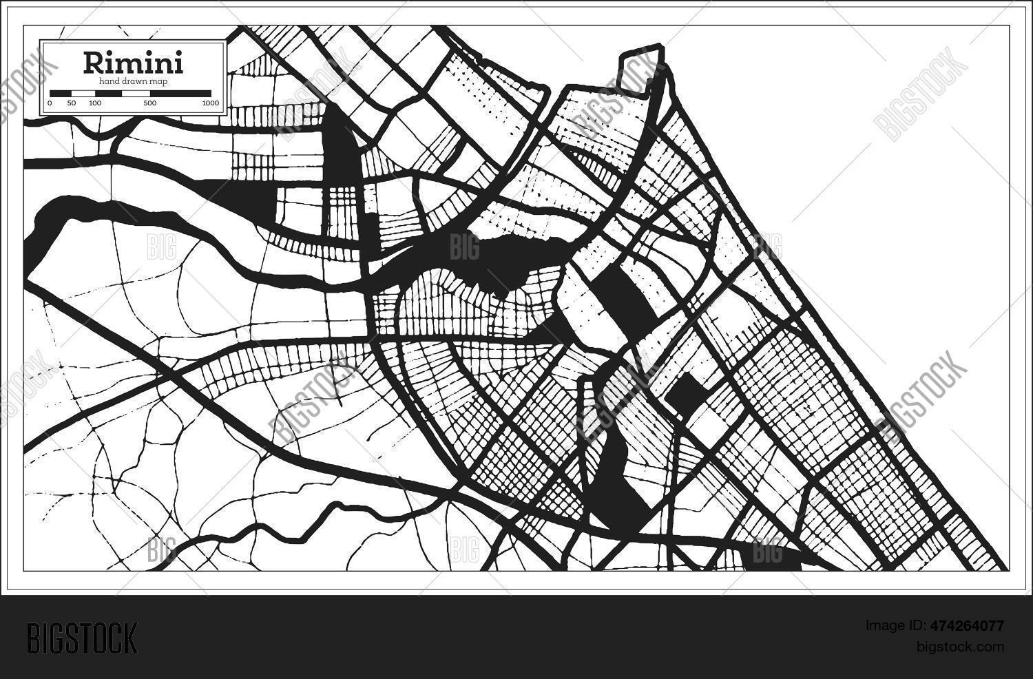 Rimini Italy City Map Vector & Photo (Free Trial) | Bigstock