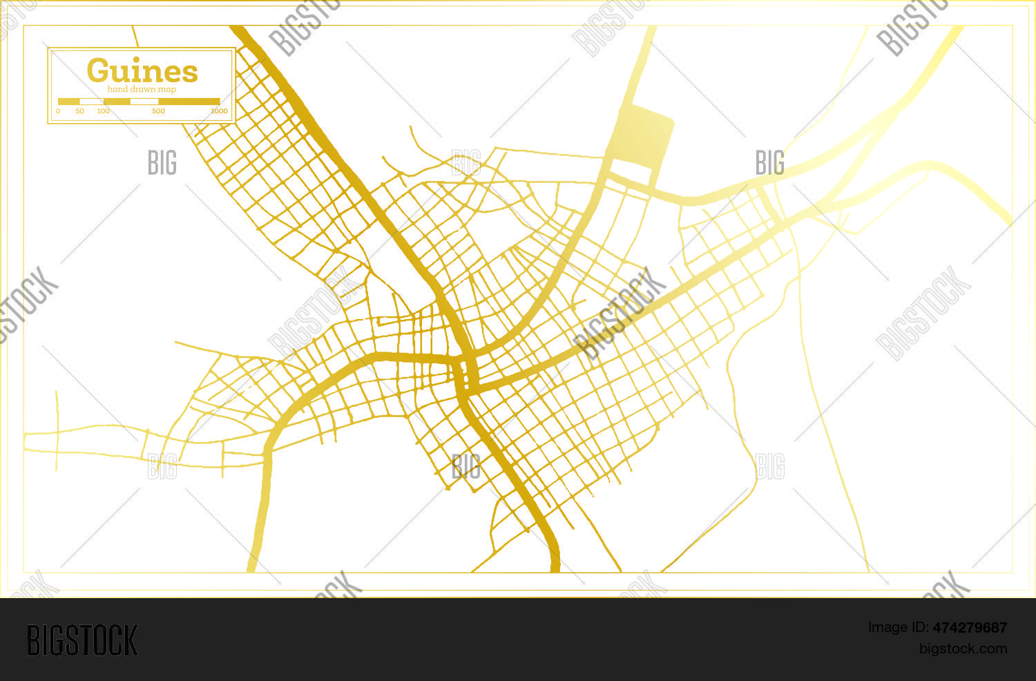 Guines Cuba City Map Vector & Photo (Free Trial) | Bigstock
