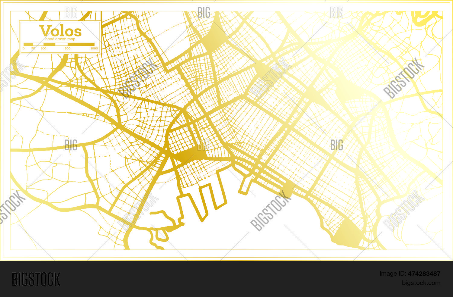 Volos Greece City Map Vector & Photo (Free Trial) | Bigstock