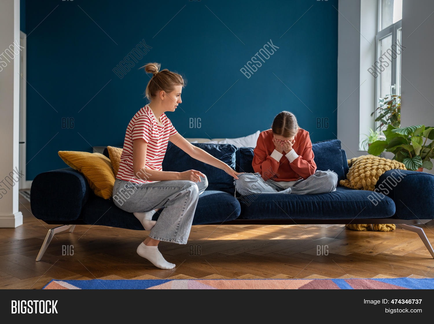 Girls Crying Together