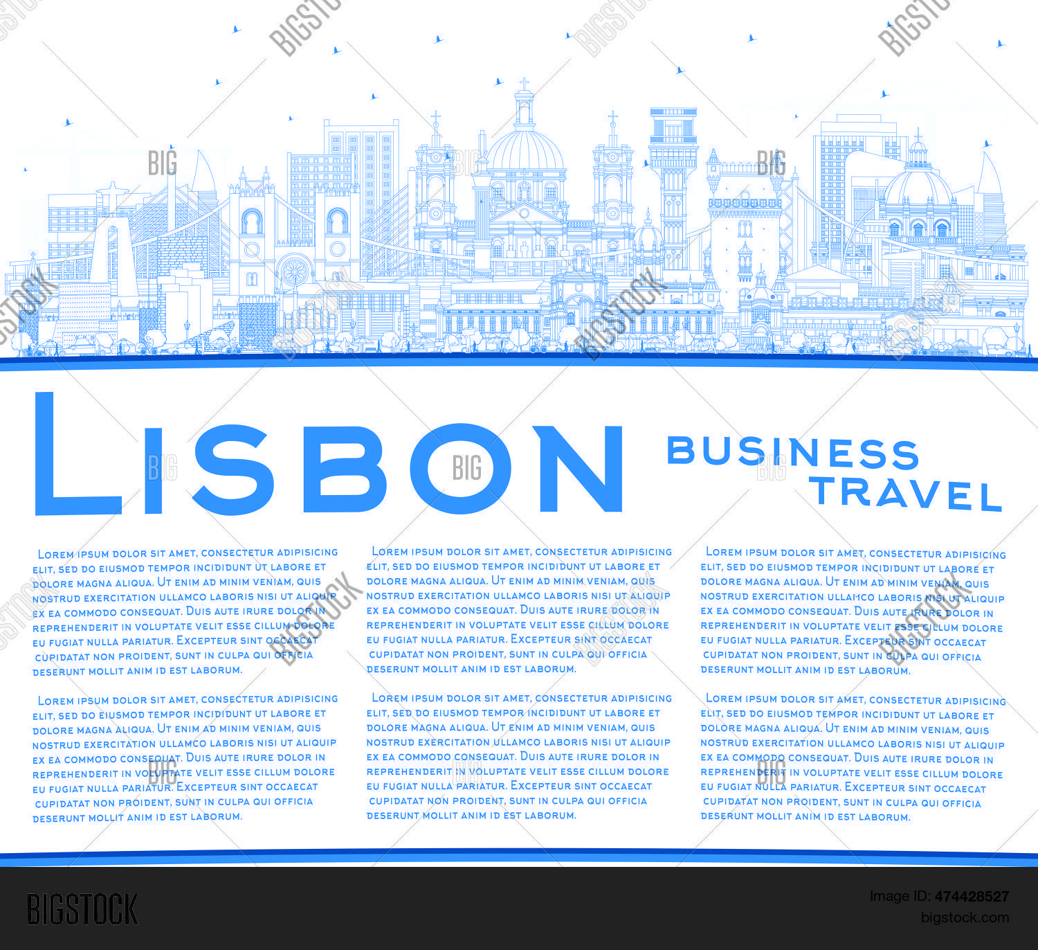 Outline Lisbon Vector & Photo (Free Trial) | Bigstock