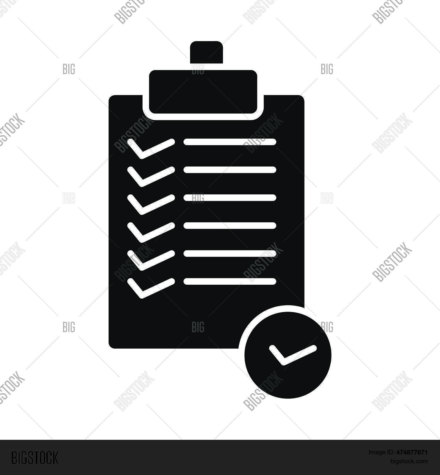 Checklist Icon Vector & Photo (Free Trial) | Bigstock