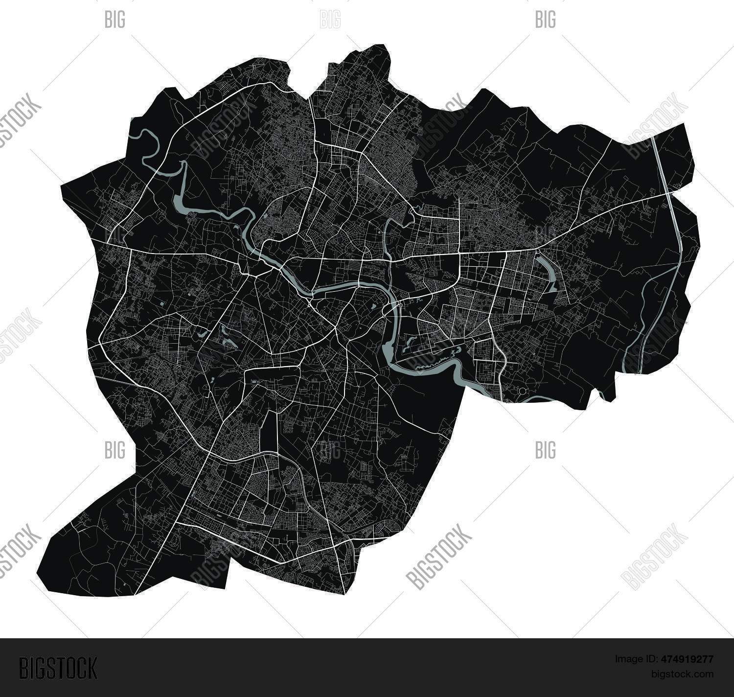 Lucknow Map. Detailed Vector & Photo (Free Trial) | Bigstock