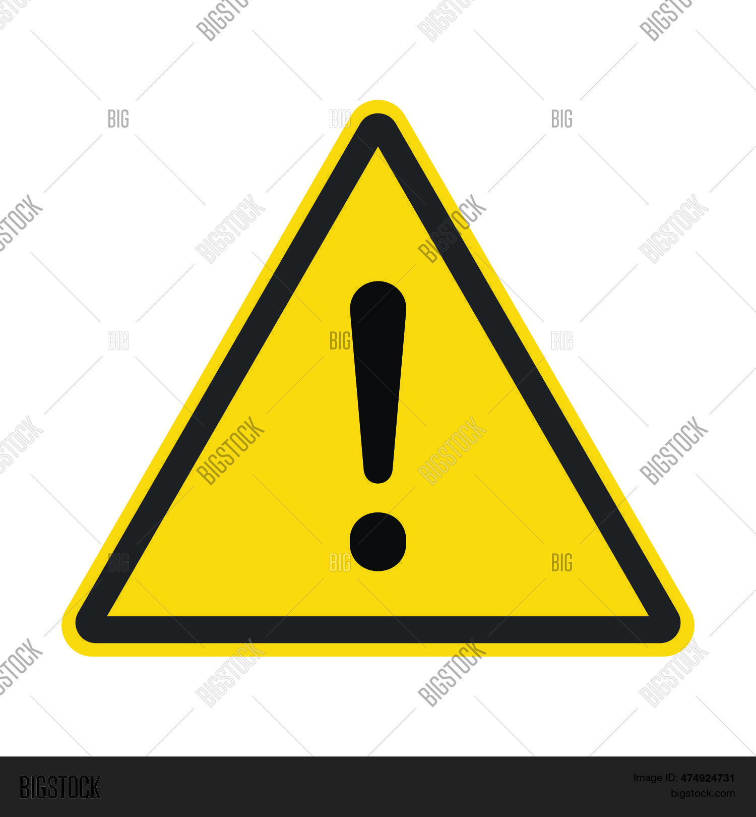 Caution Sign. Yellow Vector & Photo (Free Trial) | Bigstock