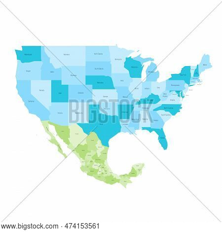 United States Mexico Vektörü (Ücretsiz Deneme) | Bigstock