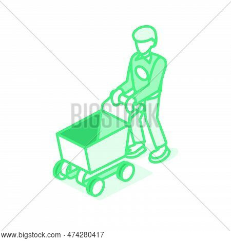 Man Pushing Vector & Photo (Free Trial) | Bigstock