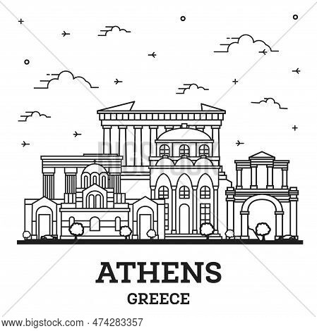 Outline Athens Greece Vector & Photo (Free Trial) | Bigstock