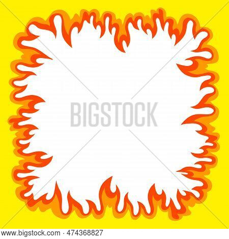Frame Stylized Fire. Vector & Photo (Free Trial) | Bigstock