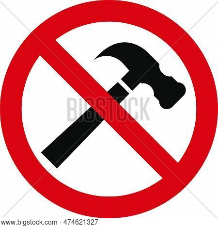 Stop Hammer Icon. No Vector & Photo (Free Trial) | Bigstock