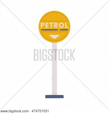 Round Petrol Signpost Vector & Photo (Free Trial) | Bigstock