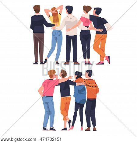 Friends Behind Vector & Photo (Free Trial) | Bigstock