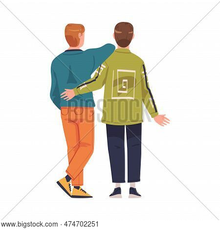 Friends Behind Vector & Photo (Free Trial) | Bigstock