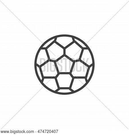 Soccer Ball Line Icon Vector & Photo (Free Trial) | Bigstock