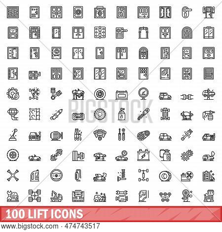 100 Lift Icons Set. Vector & Photo (Free Trial) | Bigstock
