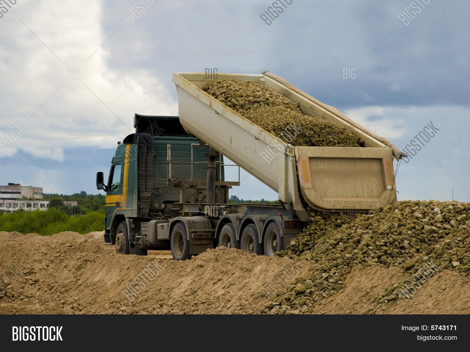 Truck Unloading Rock Image & Photo (Free Trial) | Bigstock